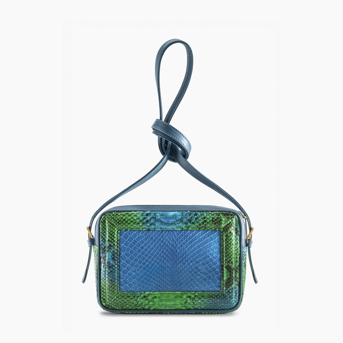 Camera bag - Ocean blue & blue & green python – badura