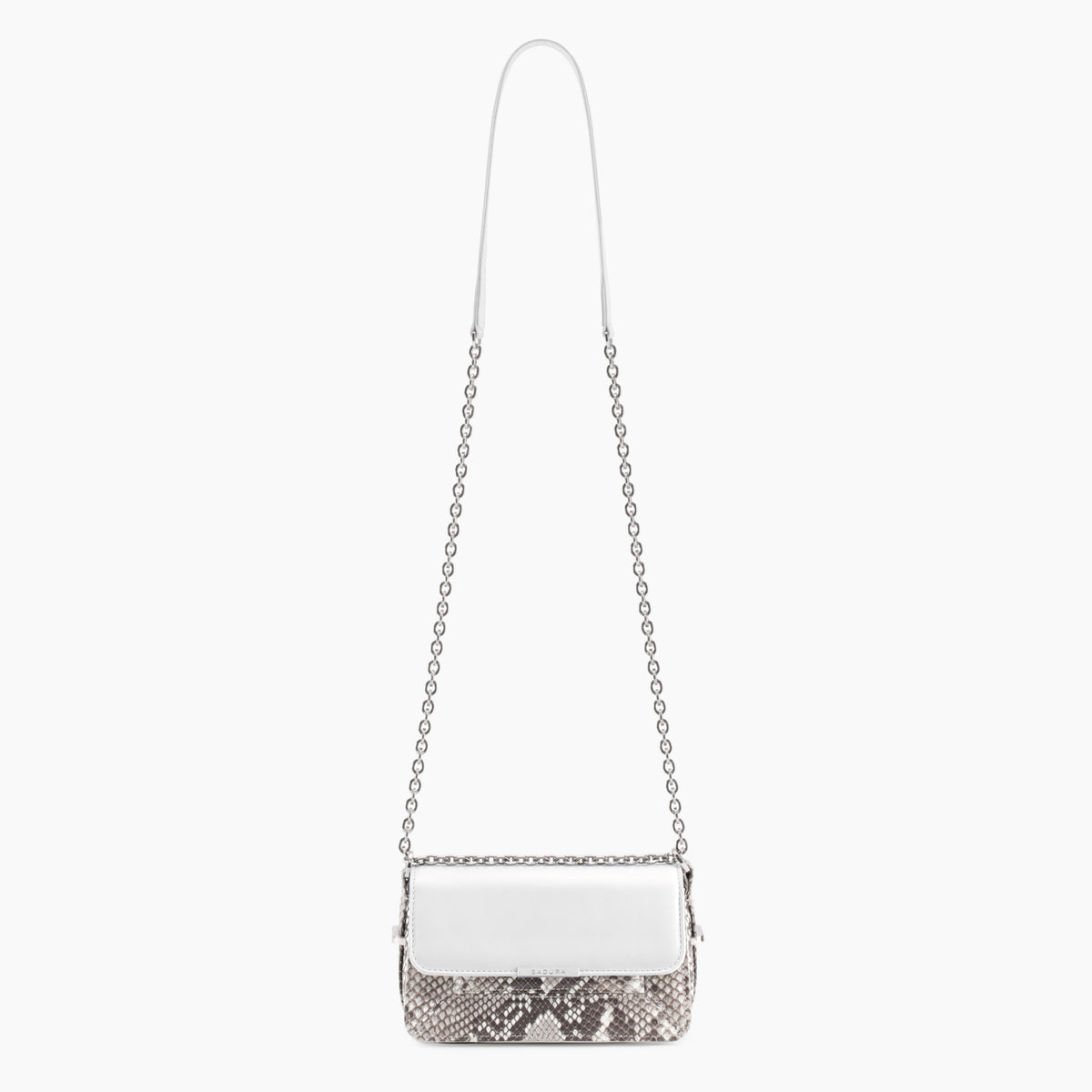 Candy Mini Bag with Chain - Rock & White Calfskin & Python – badura