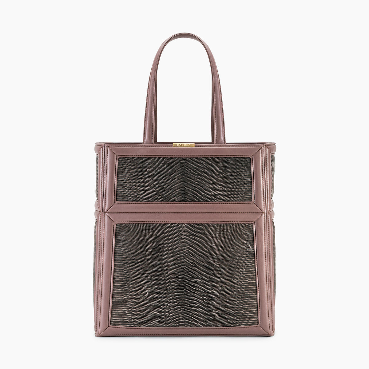 Briolette Tote - Cocoa Lizard & Calfskin – badura