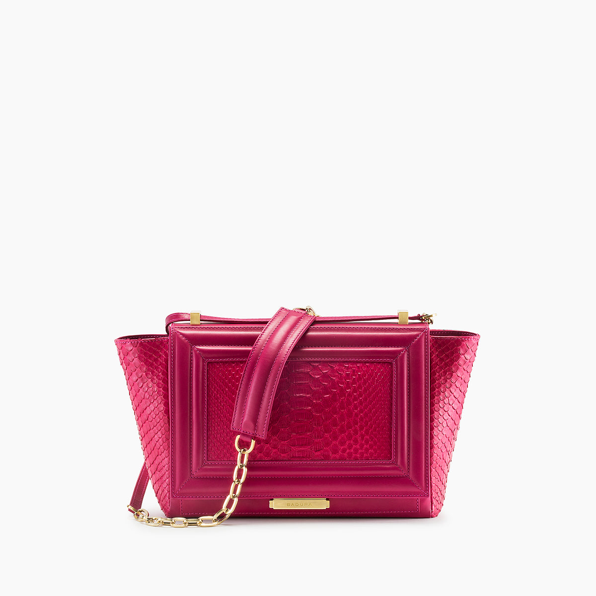 Luisa Bag with Chain - Strawberry Python & Calfskin – badura